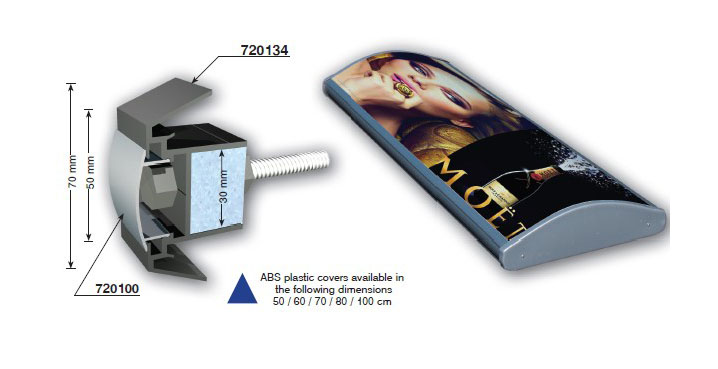 Single sided curved plexiglas