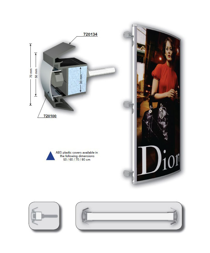 Double sided for curved plexiglas