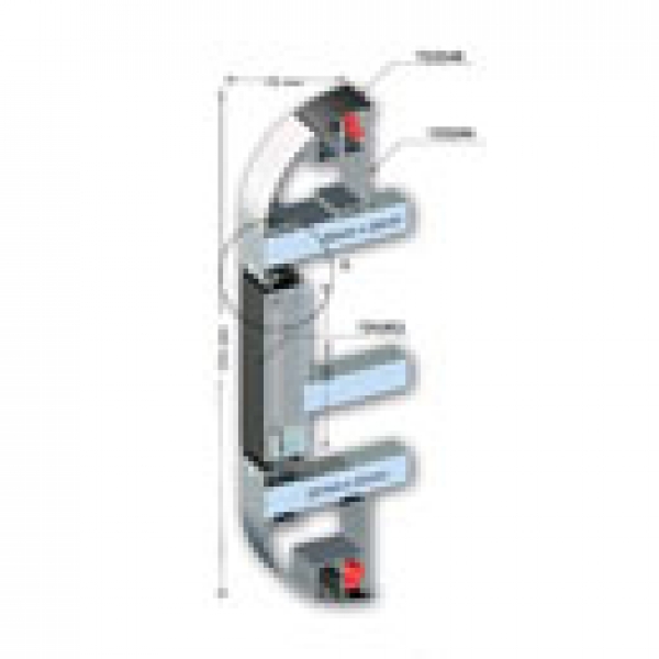 Totem for flexible face 354mm front opening system